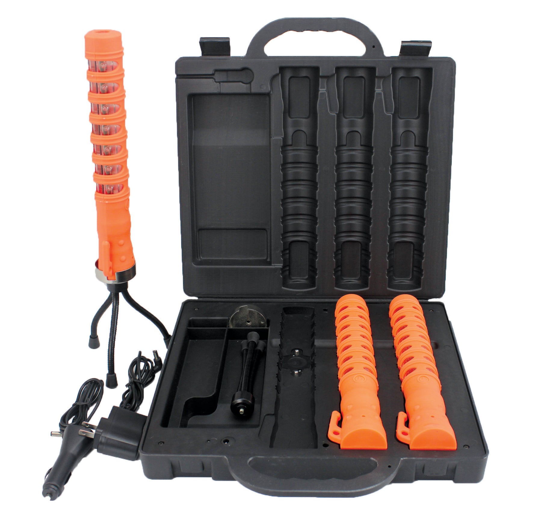 LED Baton Road Flare 3- Pack Rechargeable Kit (Red LEDs) – Security Uniform