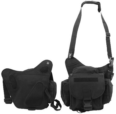 First Class Nylon Over Shoulder Bag “Push Pack” (Black) – Security Uniform