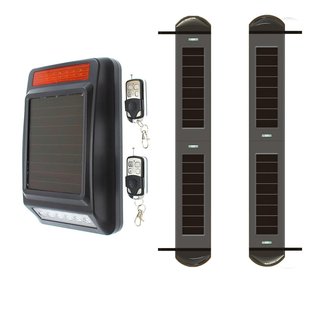 Solar Powered Wireless Infrared 4-Beam Motion Detectors & Solar Powere ...