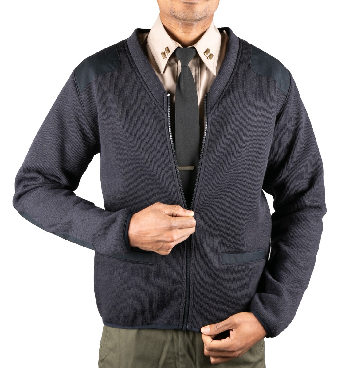 Unisex Fleece-Lined Zip Front Sweater – Security Uniform