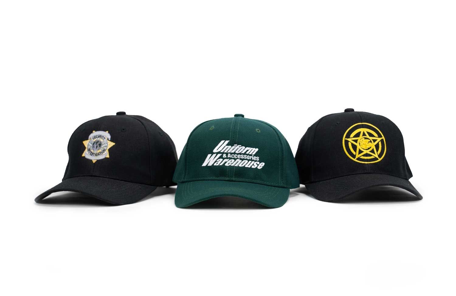 Custom Logo Embroidered Caps – Security Uniform