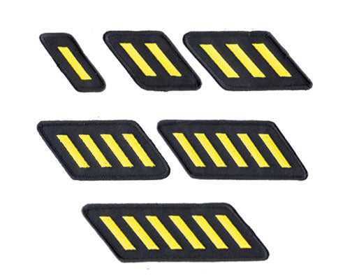 Rank Hashmarks (Gold on Black) – Security Uniform