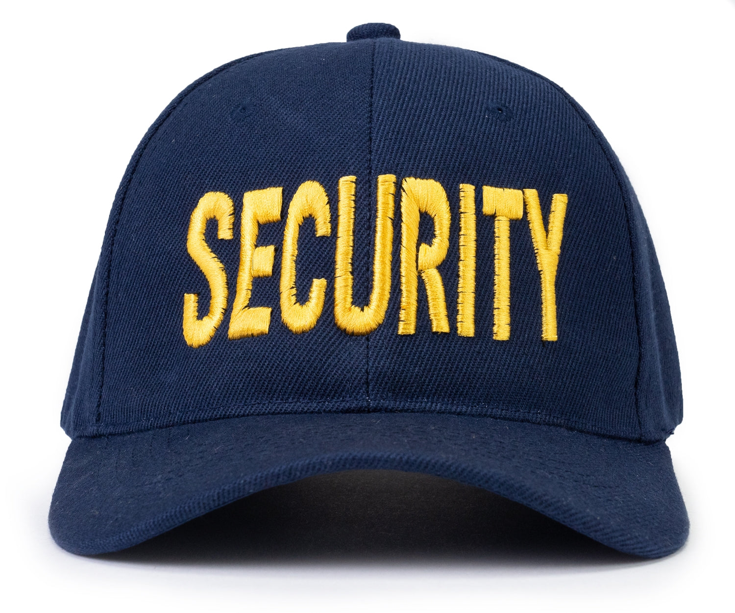 Black and Navy Caps with ID on Front – Security Uniform