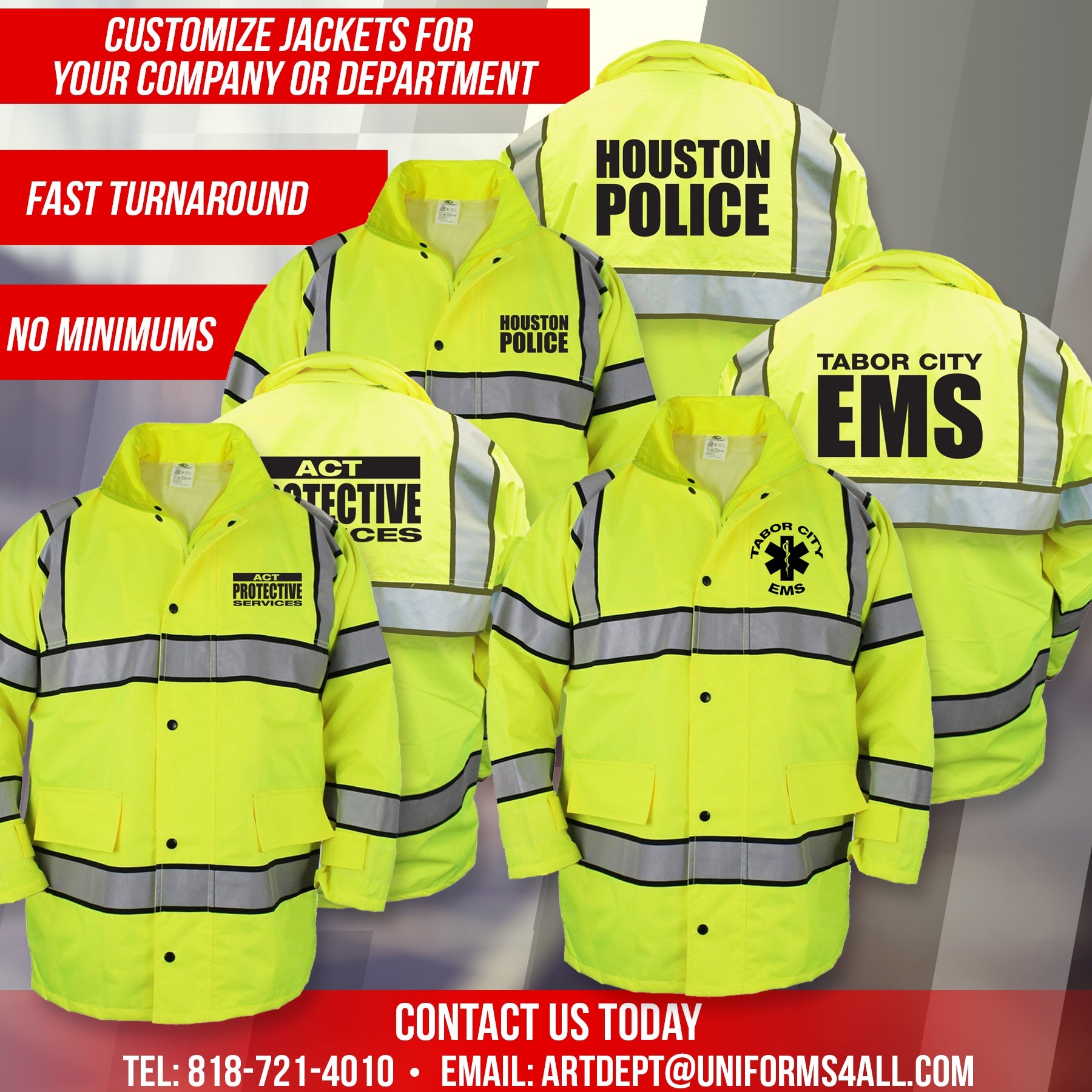 High Visibility Raincoat with Reflective Stripes (Lime Green ...