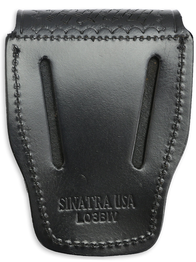 Basket Weave Leather Handcuff Holder with Hook and Loop Fastener ...