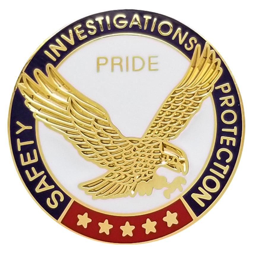 First Class Round Lapel Pin Insignias – Security Uniform