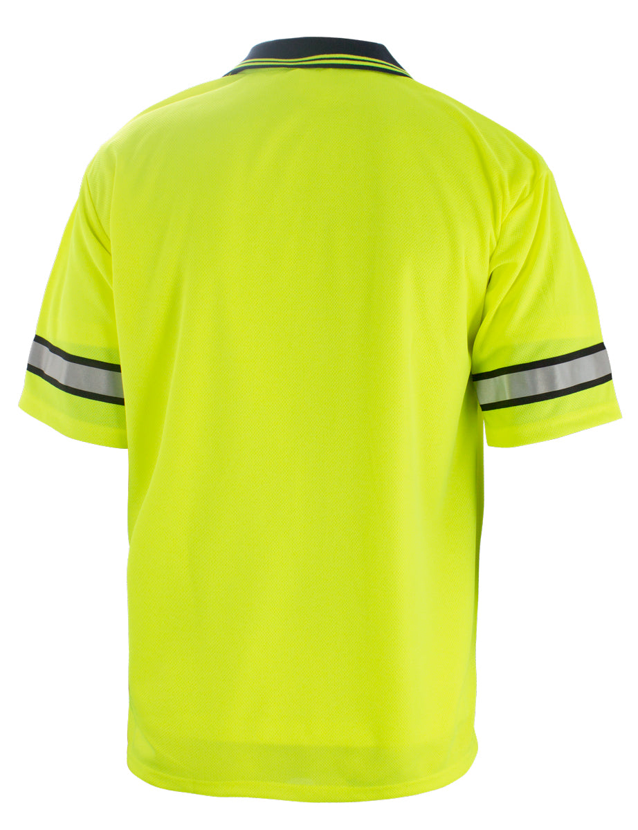 First Class High Visibility Polo Shirt with Reflective Stripes ...