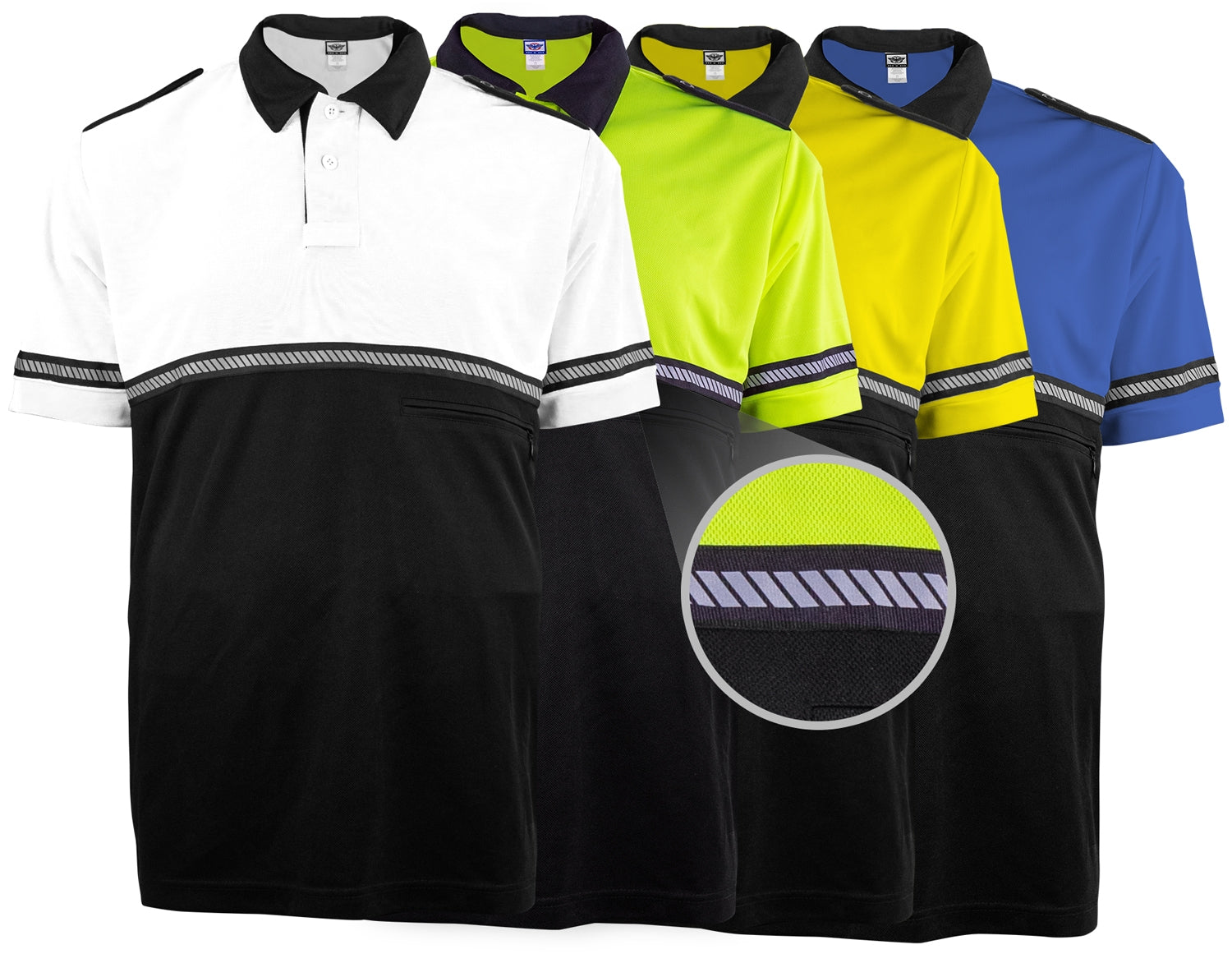 First Class Two Tone Bike Patrol Shirt with Zipper Pocket and Hash Str ...