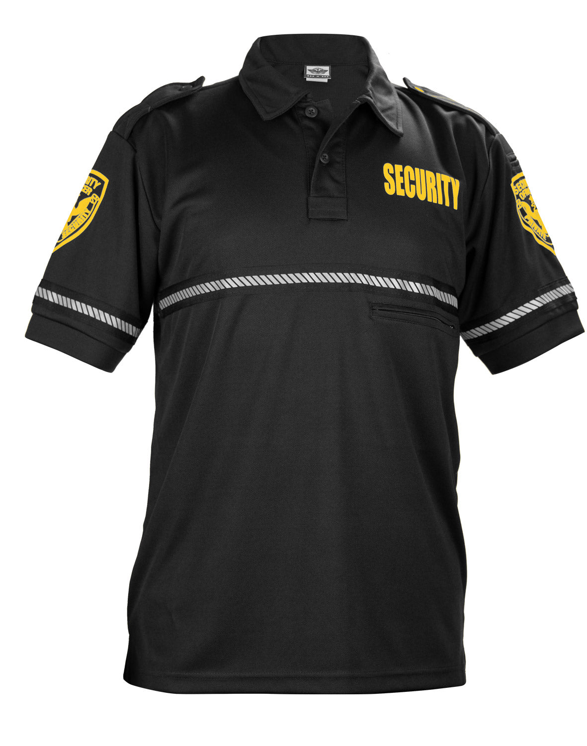 First Class Security and Patch Bike Patrol Polo Shirt with Zipper ...