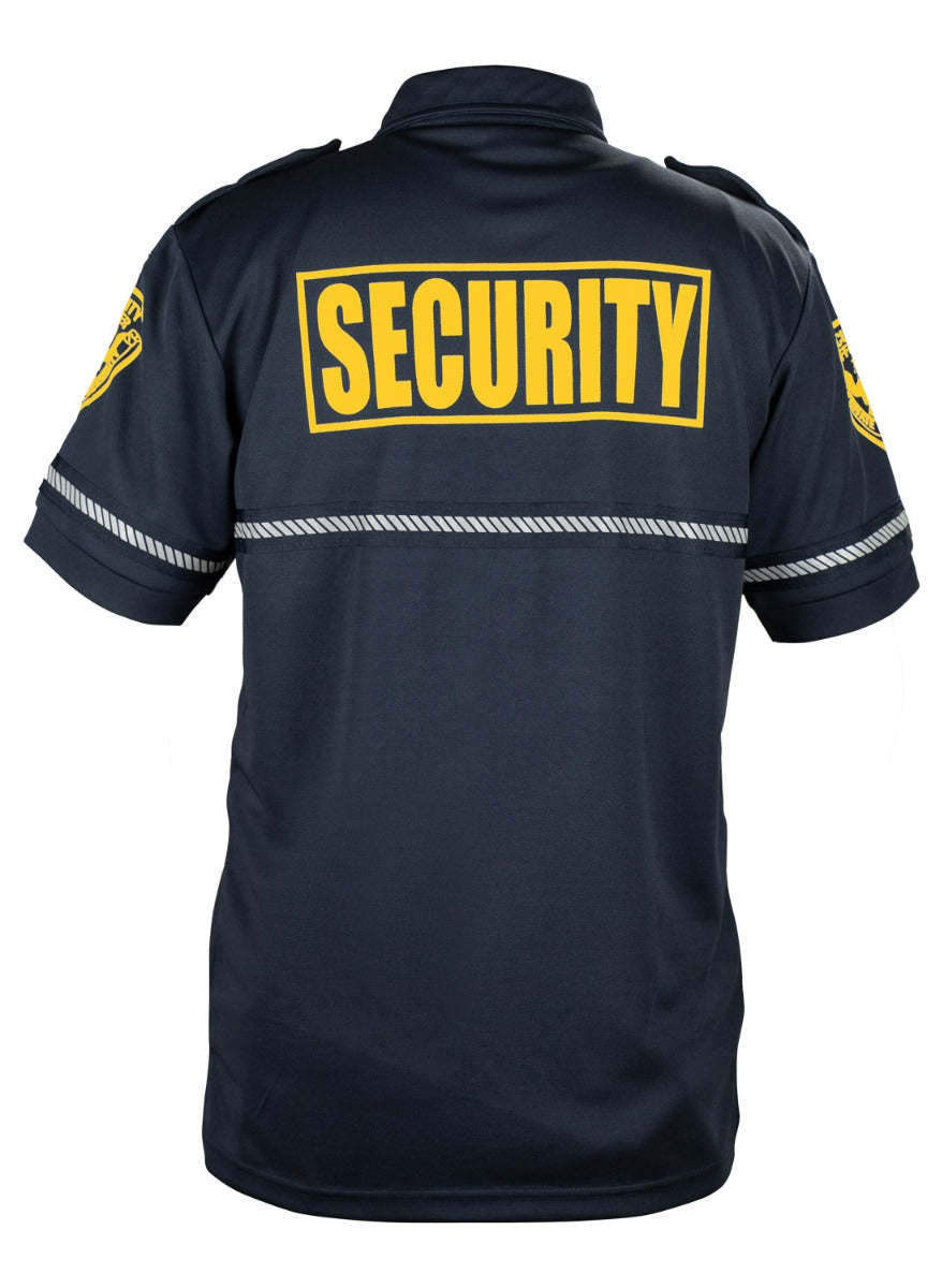 First Class Security and Patch Bike Patrol Polo Shirt with Zipper ...